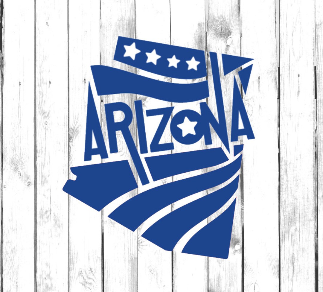 Arizona State Typography Decal Yeti/tumbler/water - Etsy