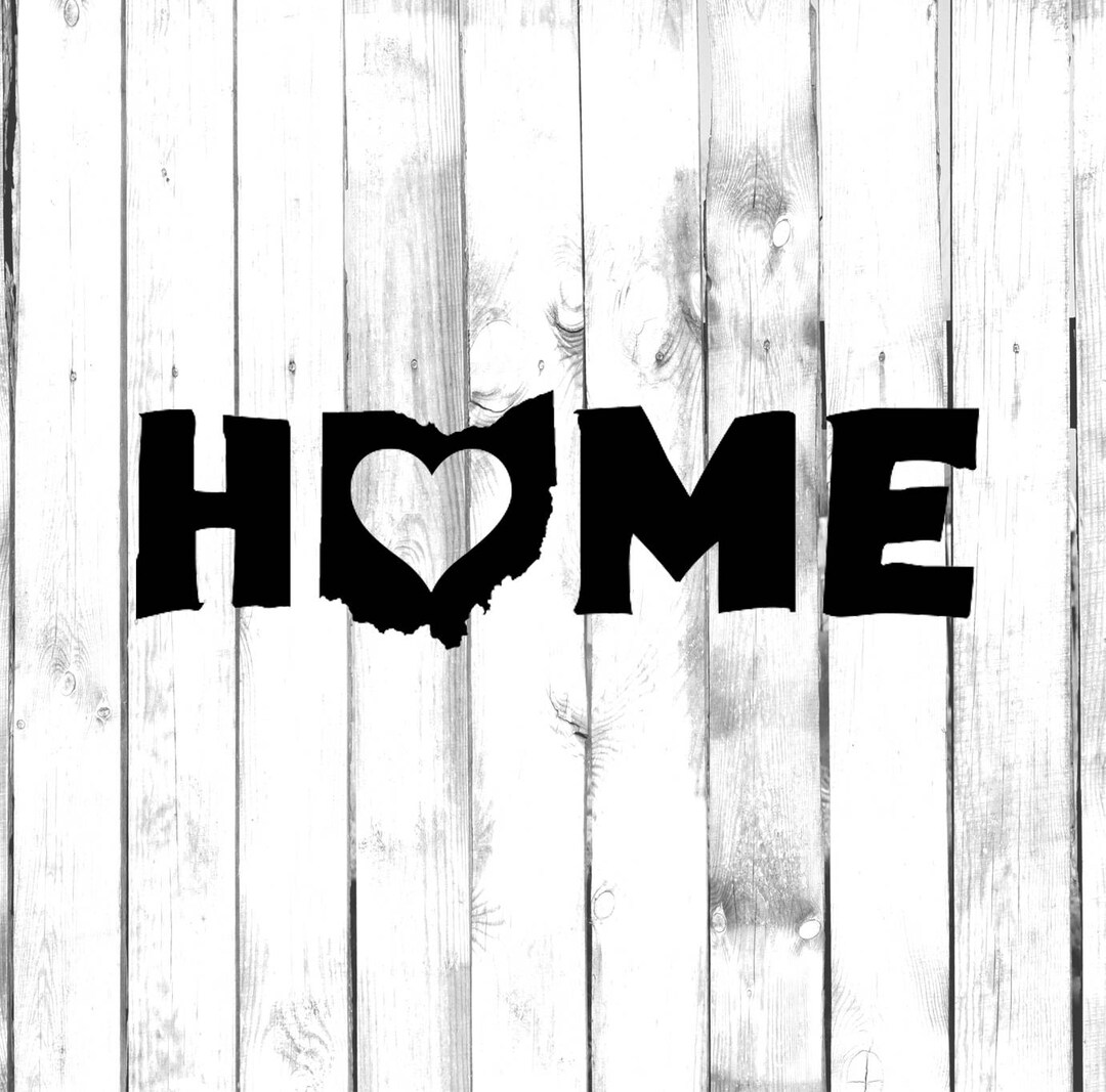 Ohio Home Love Heart Car/truck/phone/home/computer Decal - Etsy