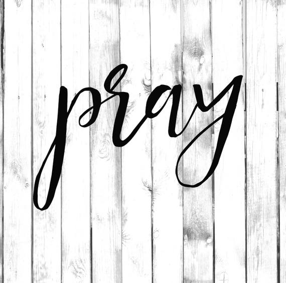 Pray Script Font Decal Di Cut Decal | Etsy