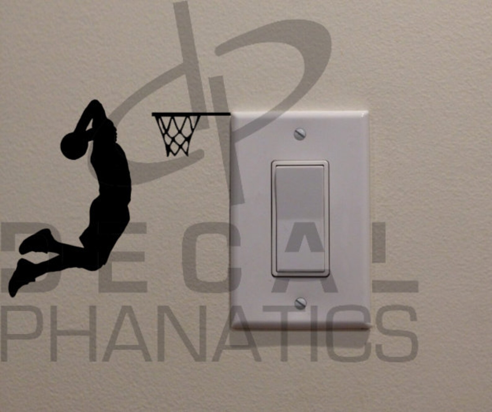 Two Handed Slam Dunk Basketball Player Dunking on Light - Etsy
