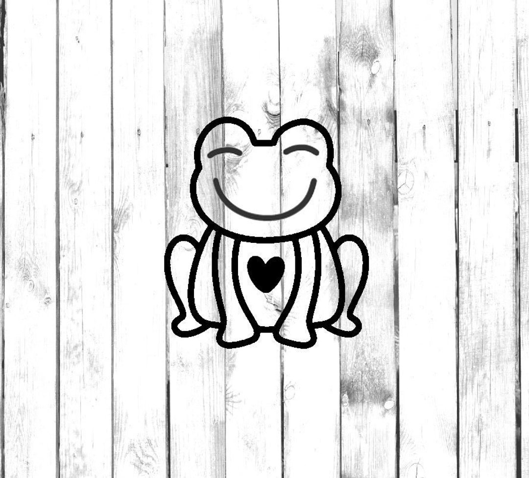 Smiling Frog Vinyl Decal - Di Cut Decal - Home/laptop/computer/truck ...
