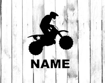 Dirt Bike With Name Sticker | Etsy