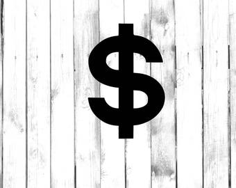 Dollar Sign Car Decal - Etsy