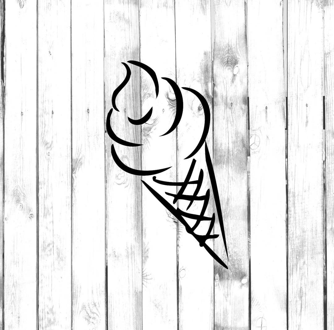 Ice Cream Cone Decal - Di Cut Decal - Home/laptop/computer/truck/car ...