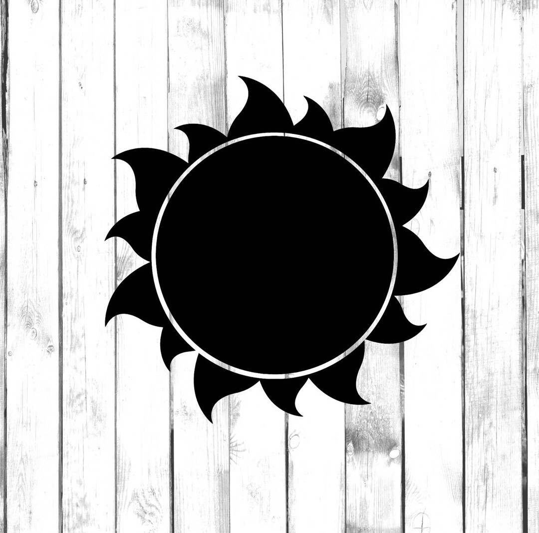 Abstract Sun Decal Solid With Waves Di Cut Decal - Etsy
