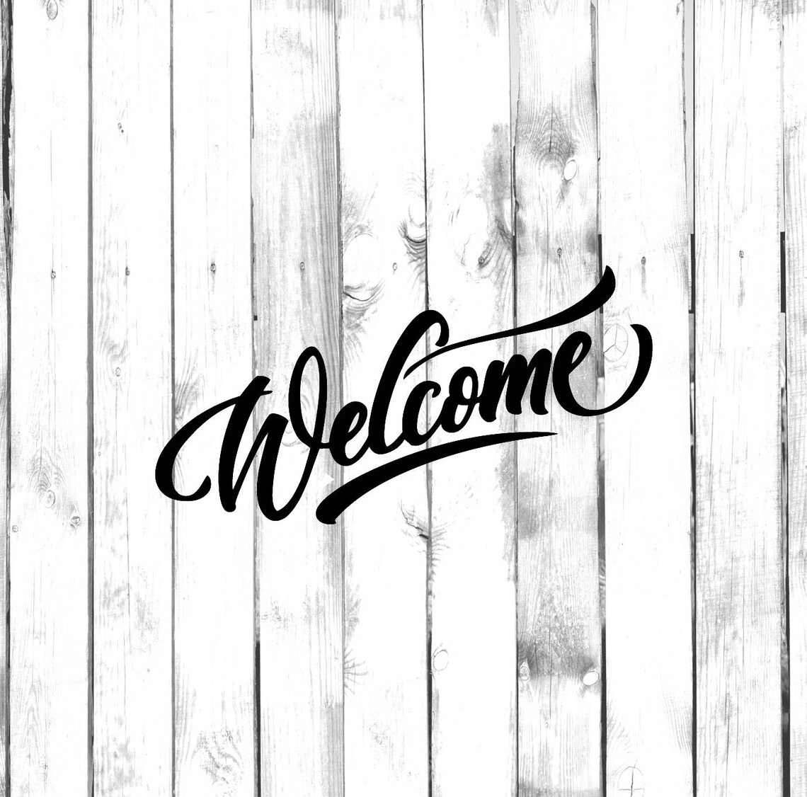 Welcome Cursive Di Cut Decal | Etsy