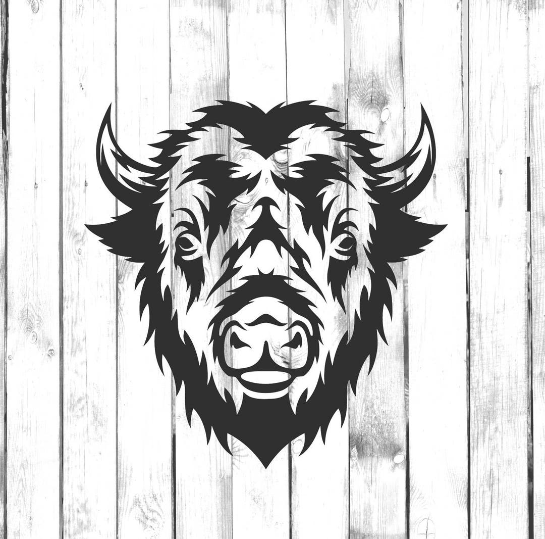 Buffalo, Bison Head di Cut Decal Car/truck/phone/computer/home/laptop ...