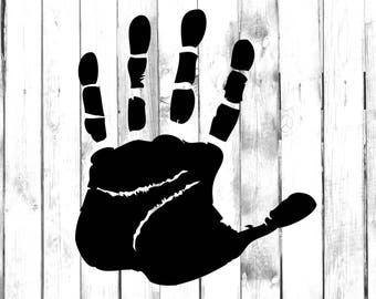Hand Print Decal | Etsy
