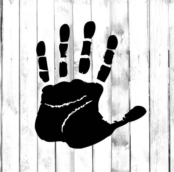 Left Hand Print Sticker Di Cut Decal | Etsy