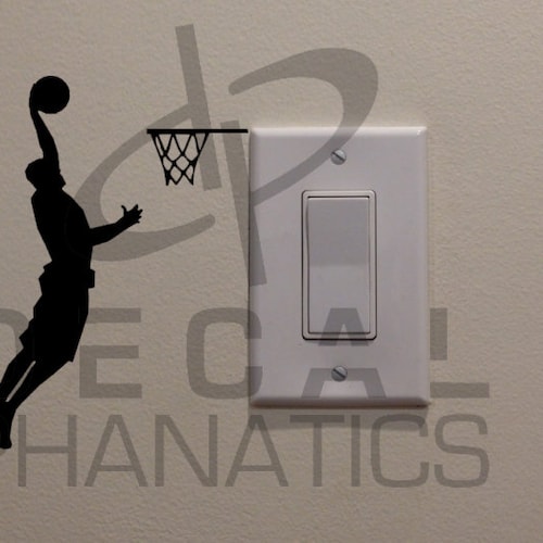 Athletic Basketball Player Dunking on Light Switch 3.5w - Etsy