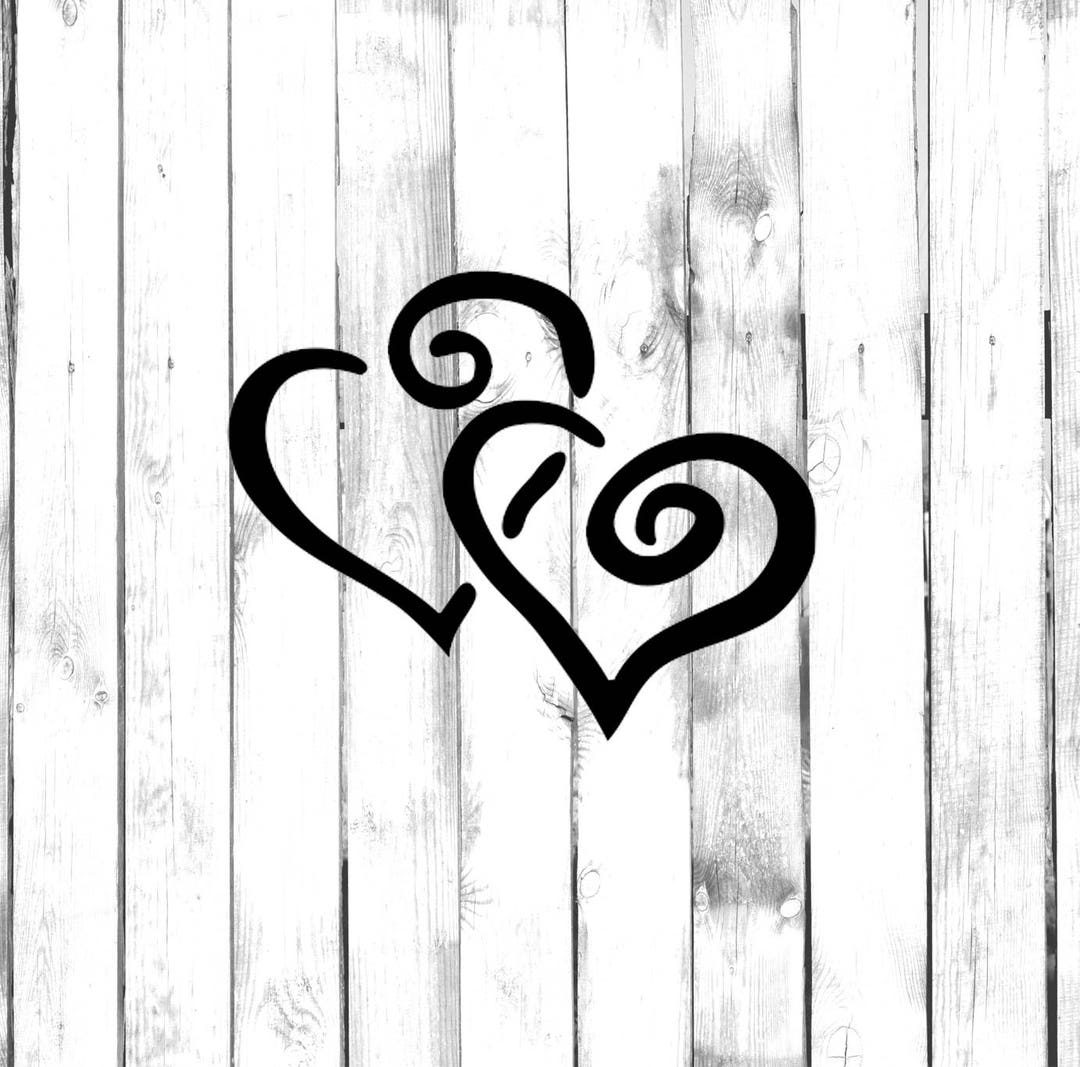 Two Hearts Intertwined Di Cut Decal Home/phone/computer/laptop/car ...
