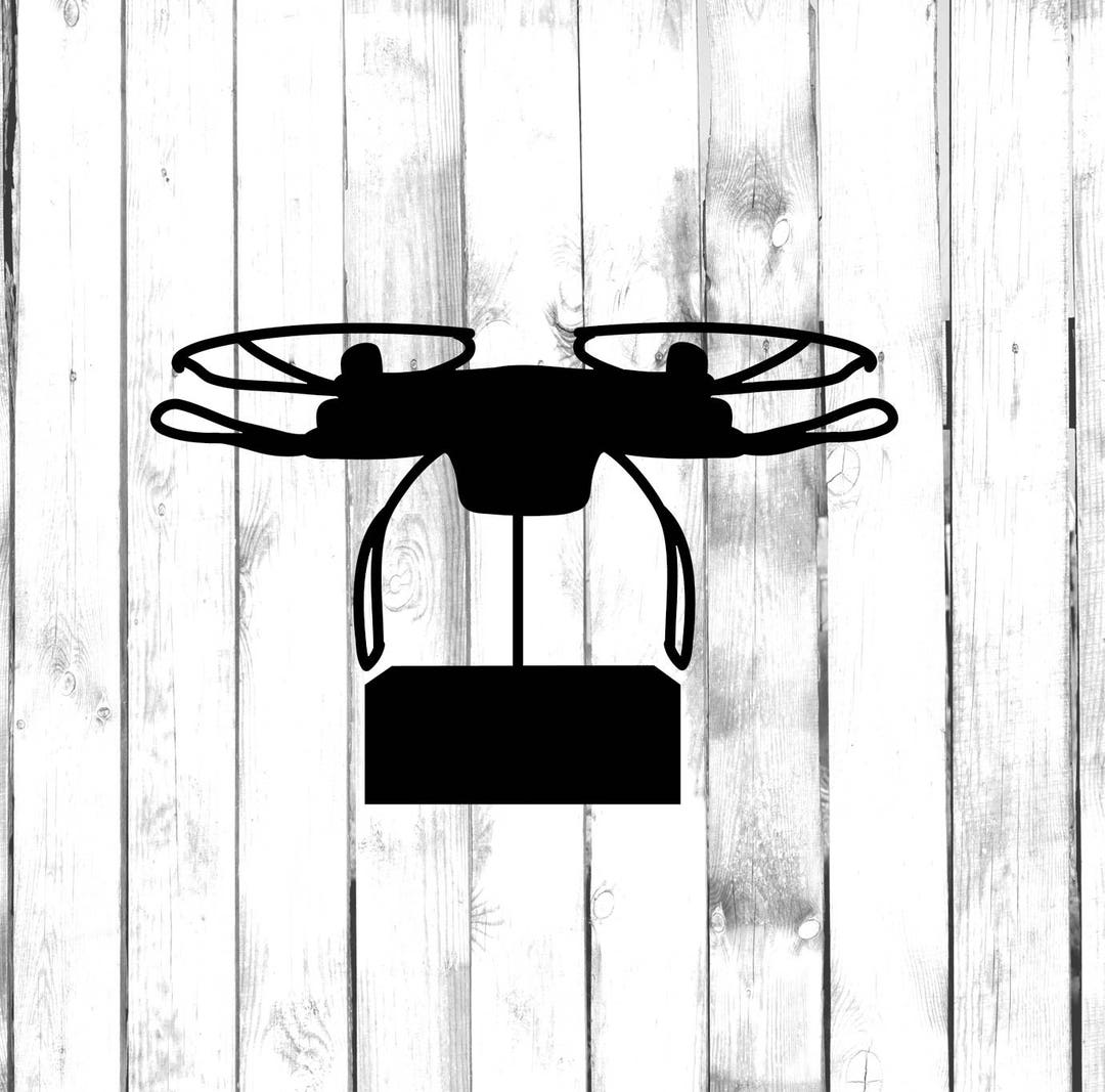Drone Transporting Package Drone Delivery Di Cut Decal Home/laptop ...