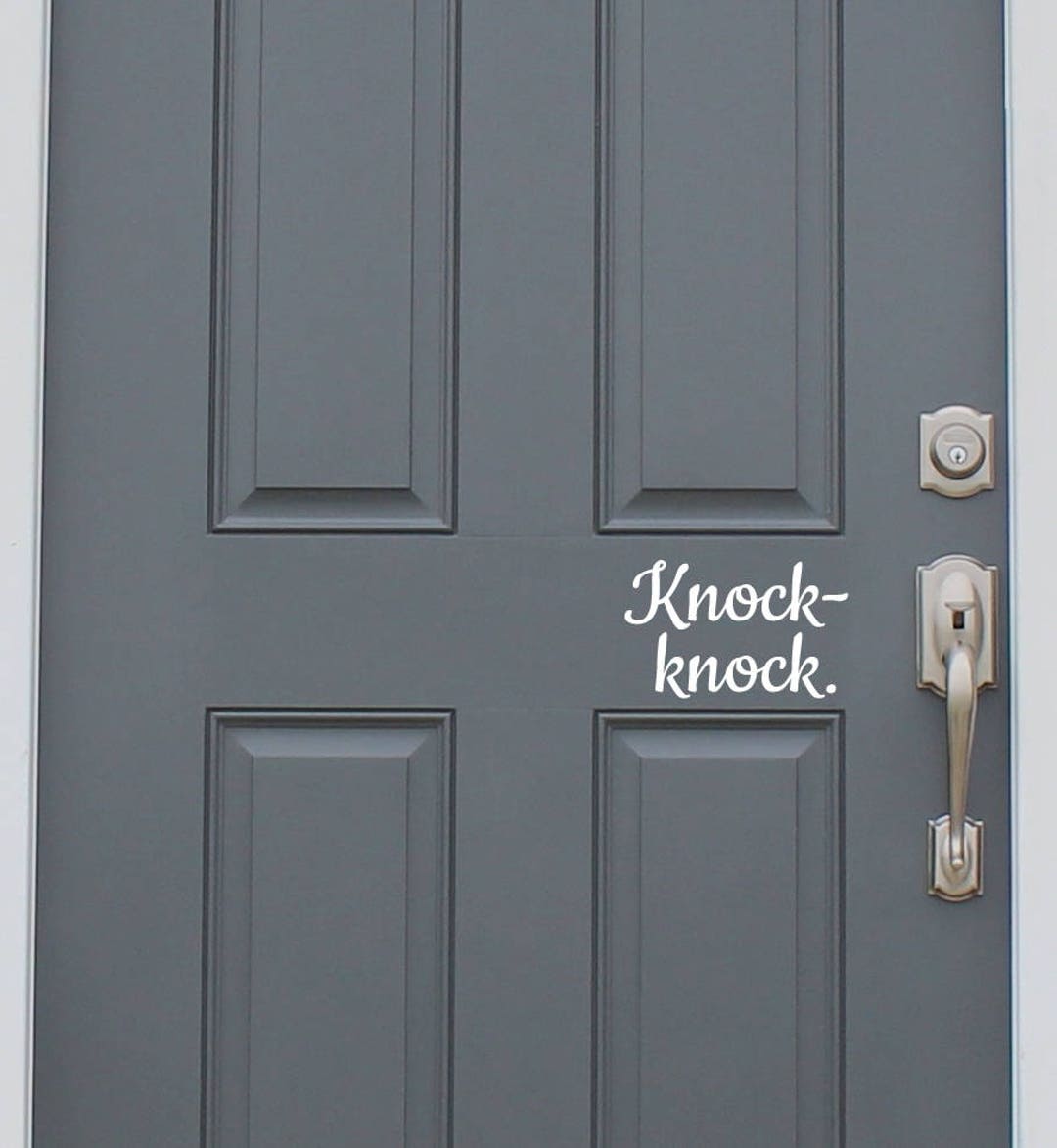 Knock - Knock. Front Door Greeting Decal - New House/home Decoration ...
