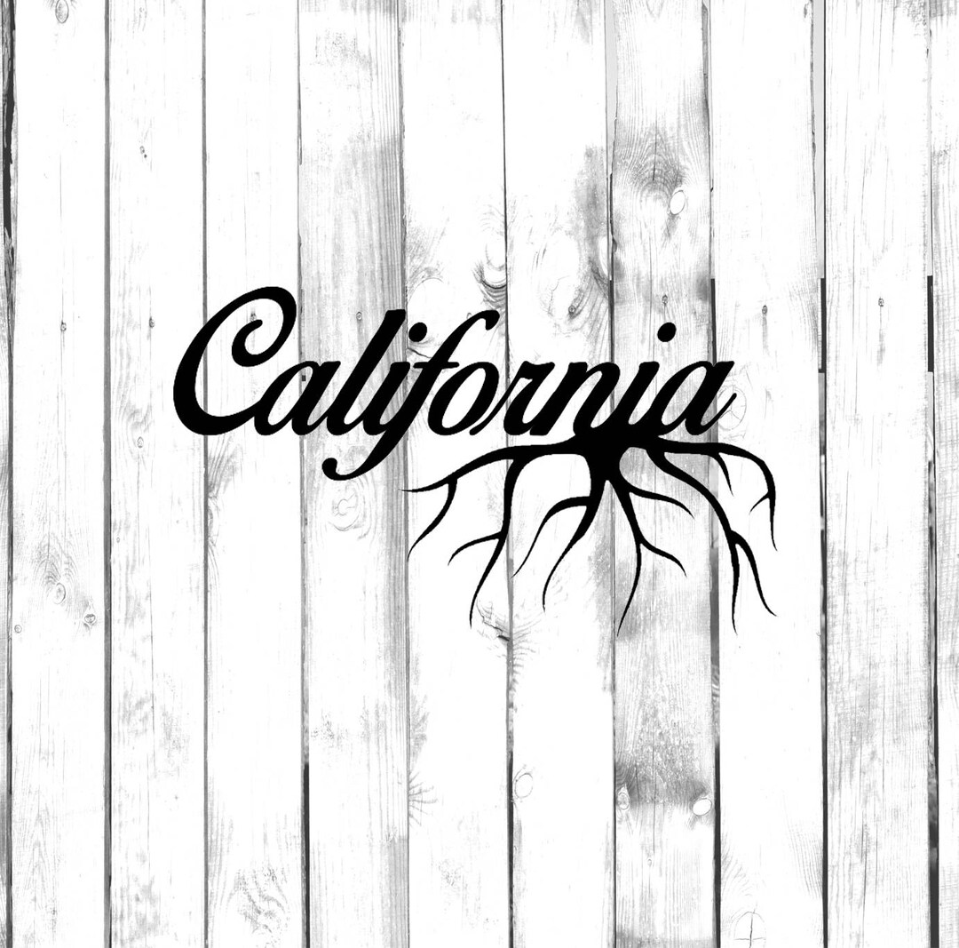 Rooted in California cursive Text Car/truck/phone/home/computer Decal ...