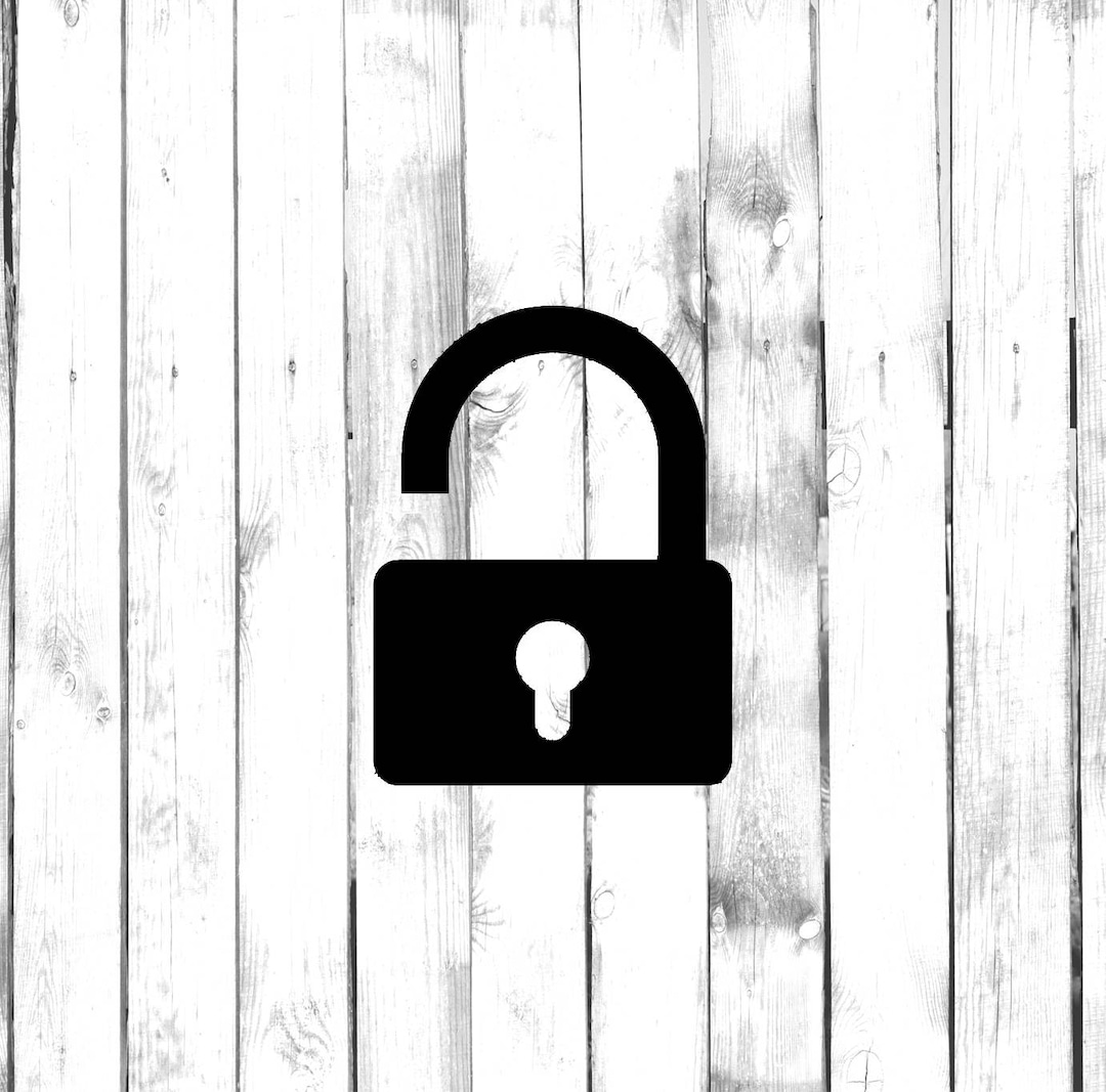 Unlocked Key Lock Decal - Di Cut Decal - Home/laptop/computer/truck/car ...