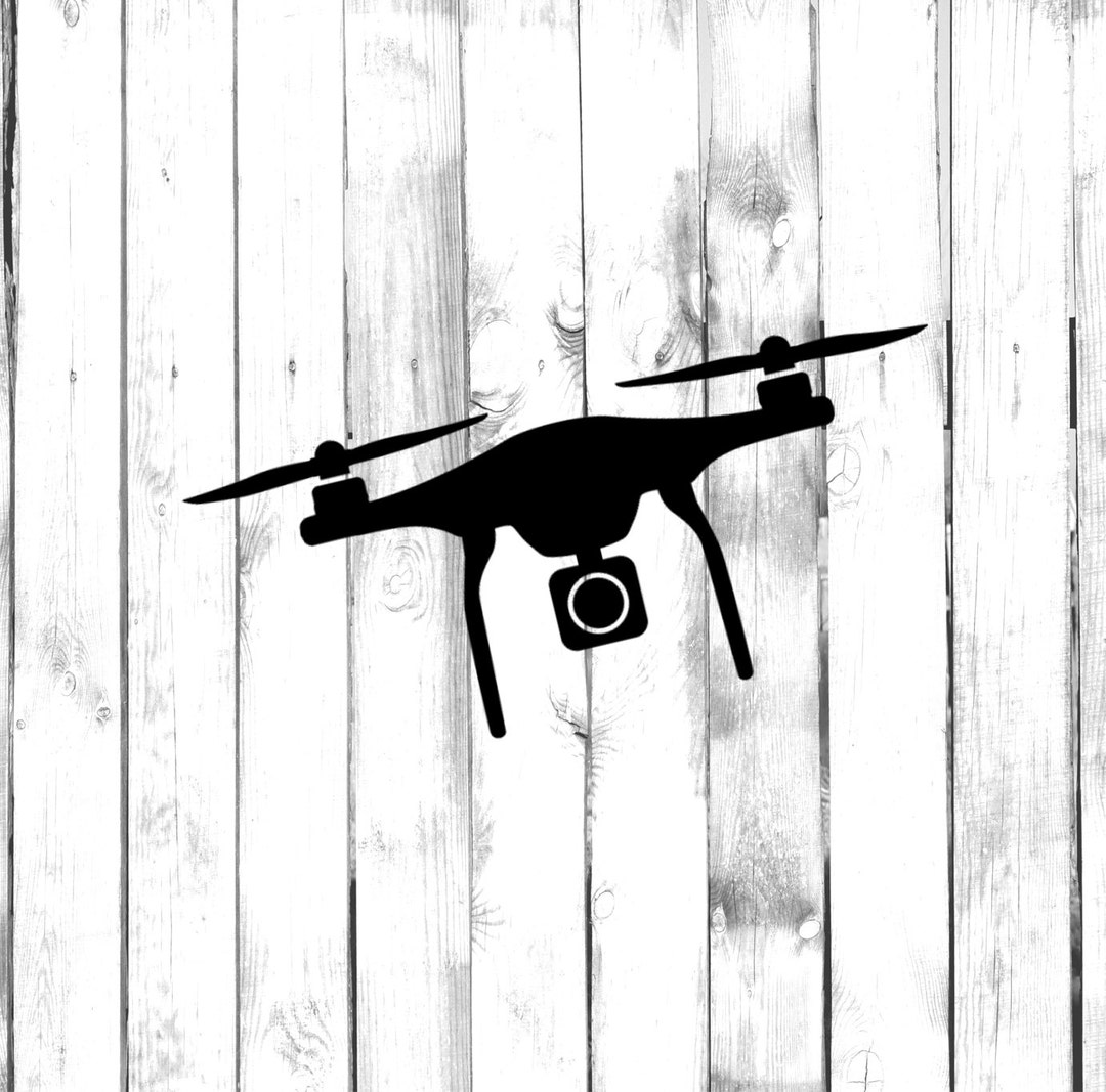 Drone With Camera - Quad Drone Decal - Di Cut Decal - Home/laptop ...
