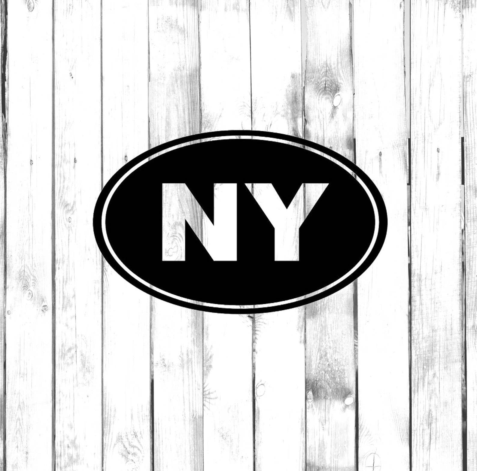 NY New York Decal Oval Di-cut Decal - Etsy