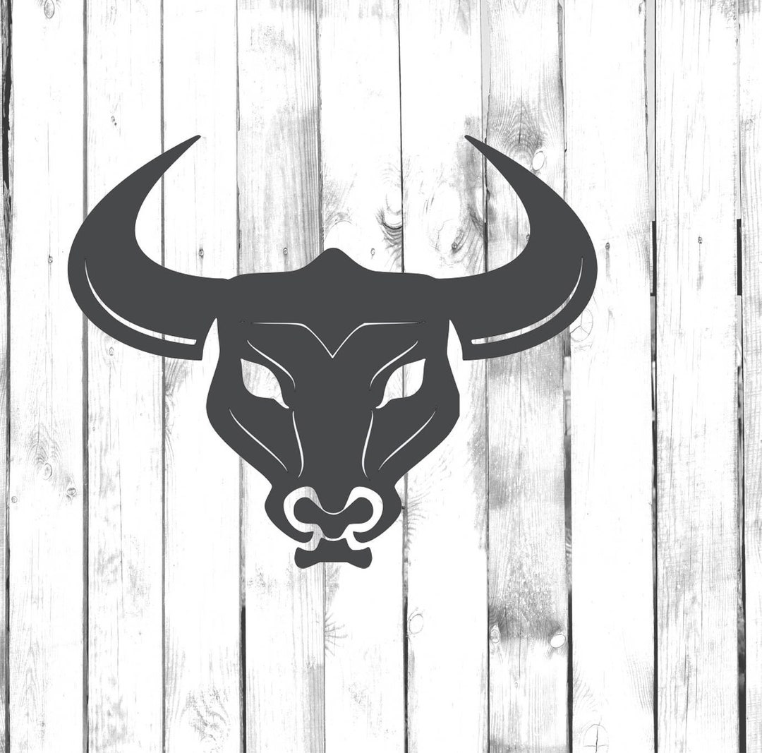 Bull Head With Horns - Yeti/tumbler/water Bottle/car/truck/home/laptop ...