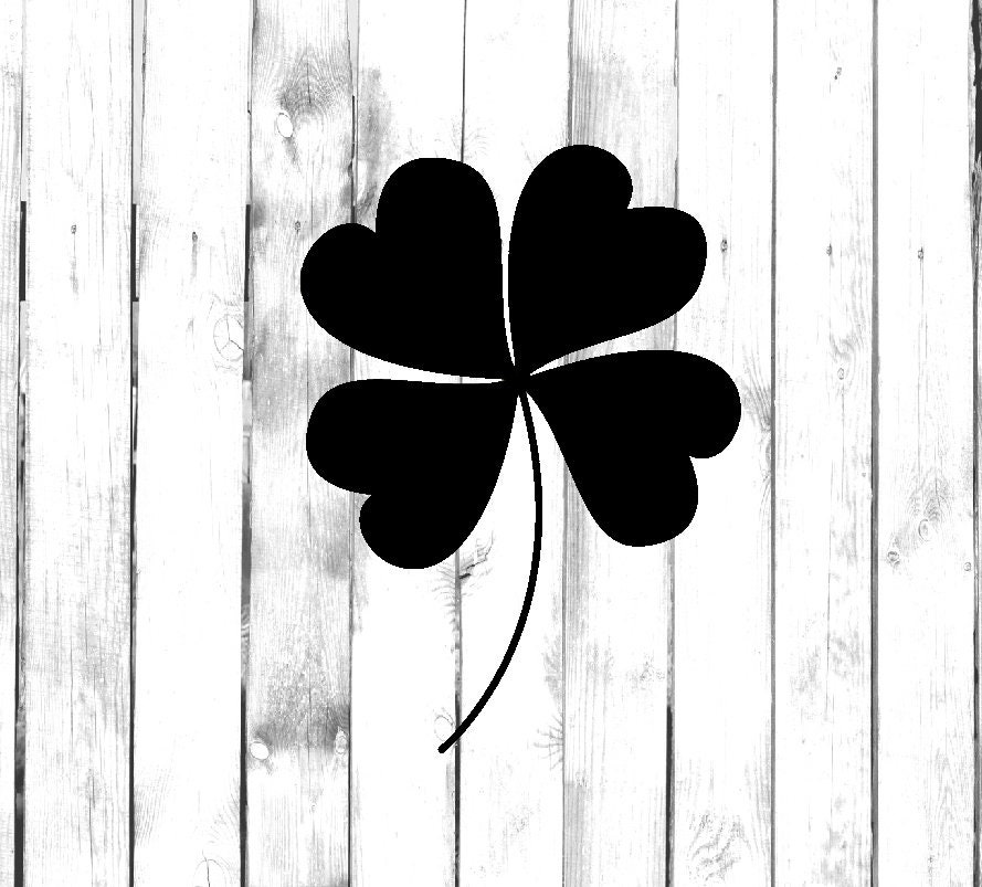 Four Leaf Clover Di Cut Decal | Etsy