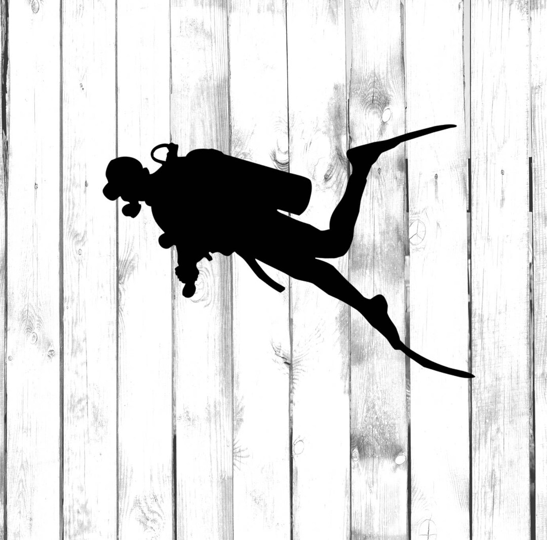 Scuba Diver Sticker Deep Sea Scuba Diver With Tank Di Cut Decal Car 