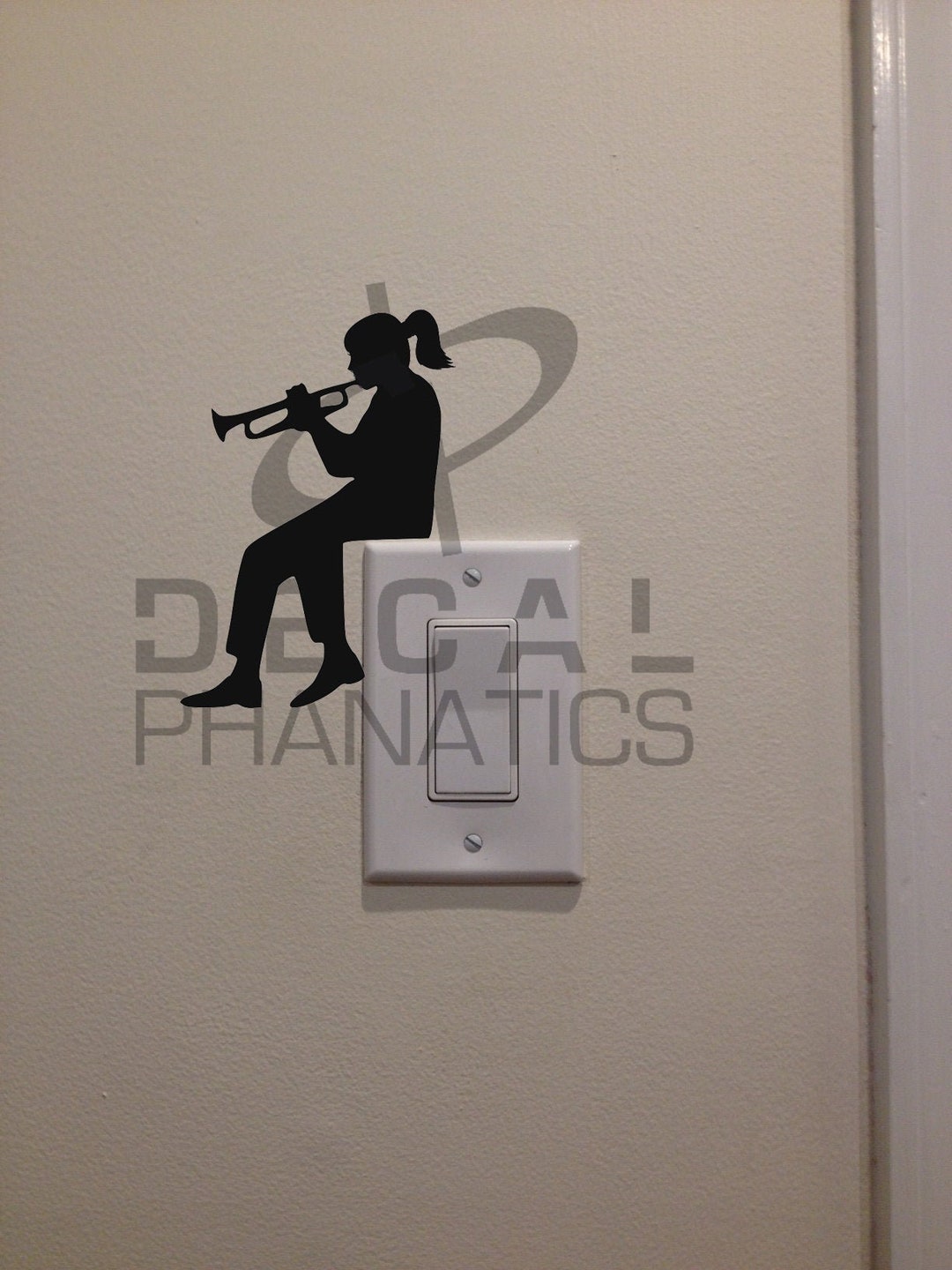 Woman Playing Trumpet on Light Switch 4.75x3 - Etsy