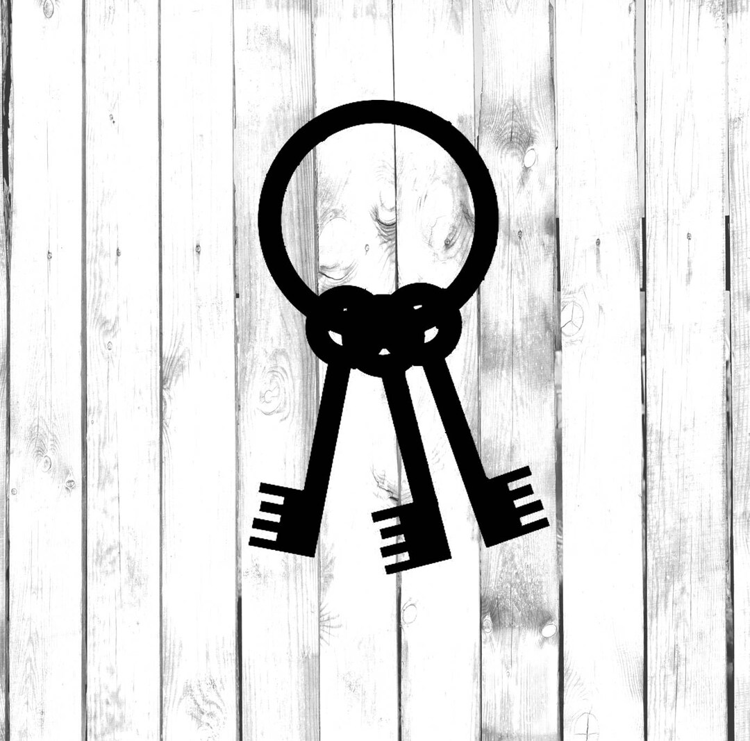 Set of Old Keys on a Ring Decal Di Cut Decal Home/laptop/computer/truck ...