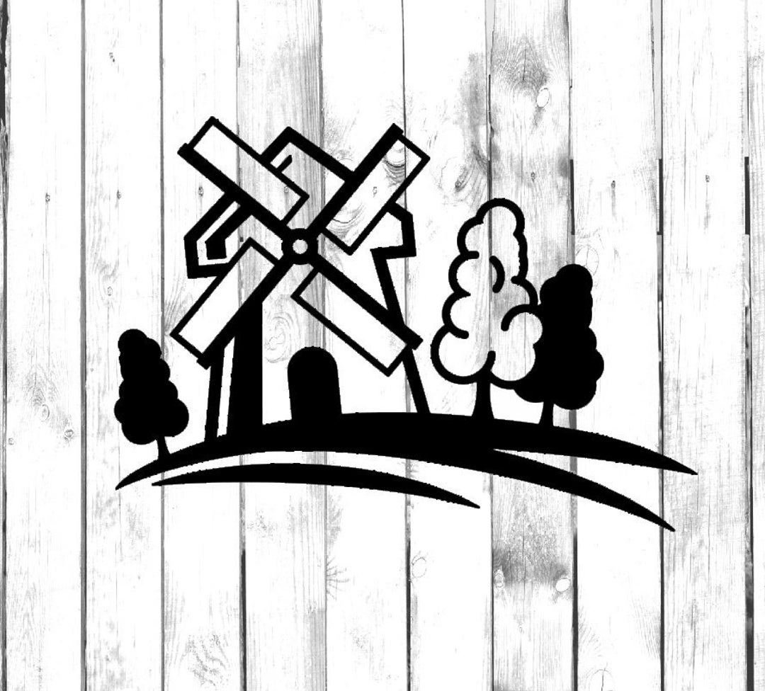 Farm Windmill Decal Di Cut Decal - Etsy