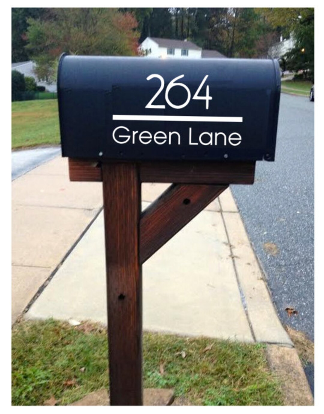 Mailbox Number Decal - Includes Street Address - Car/truck/home/laptop ...