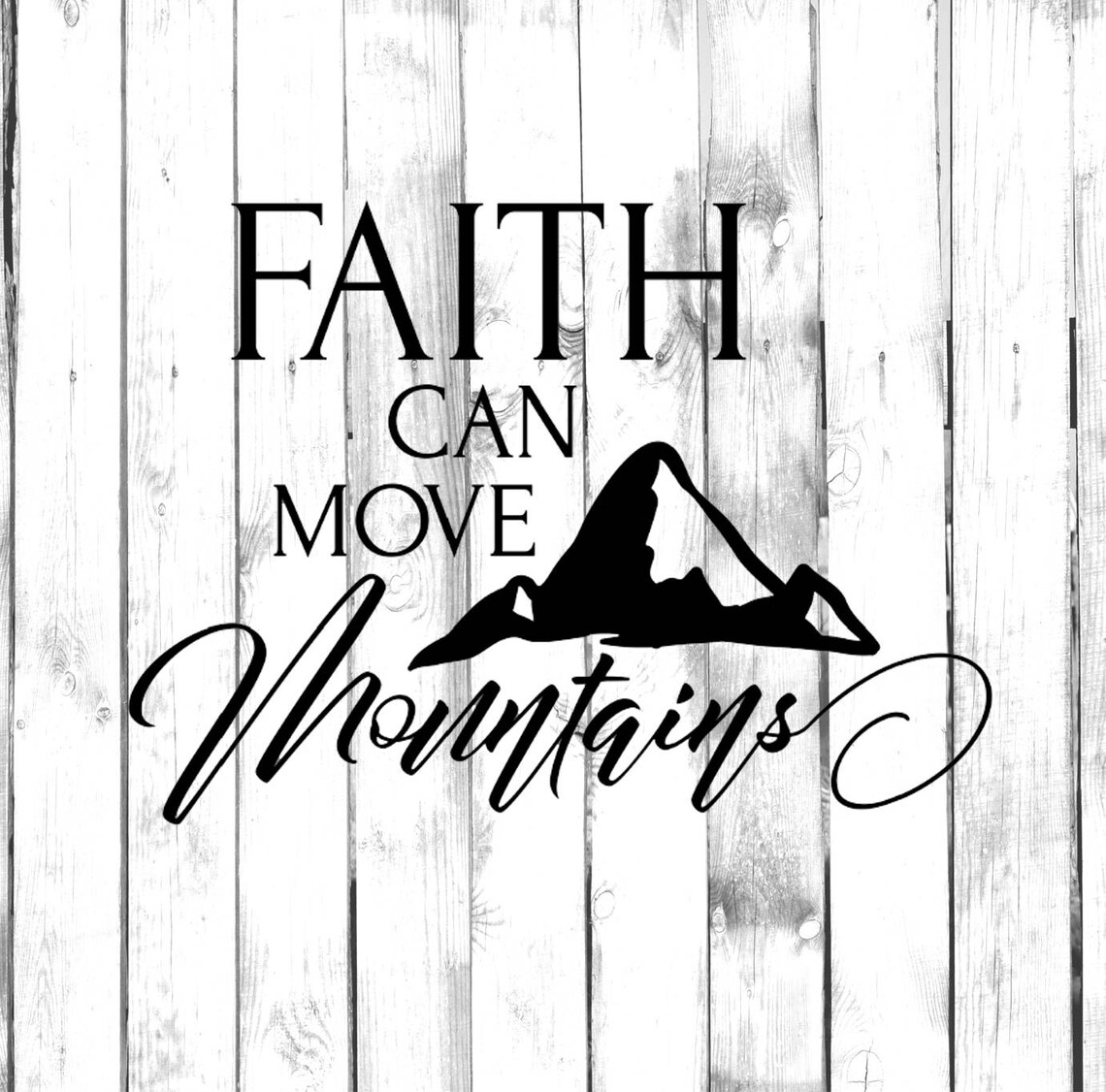 Faith Can Move Mountains Christian Wall Decor - Etsy