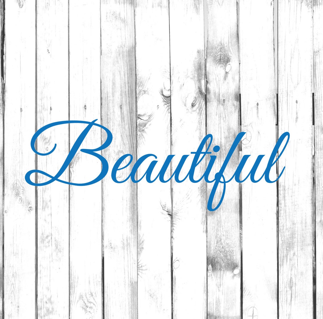 Beautiful Text Decal Cursive Font Di Cut Decal Bumper Sticker Car/truck ...