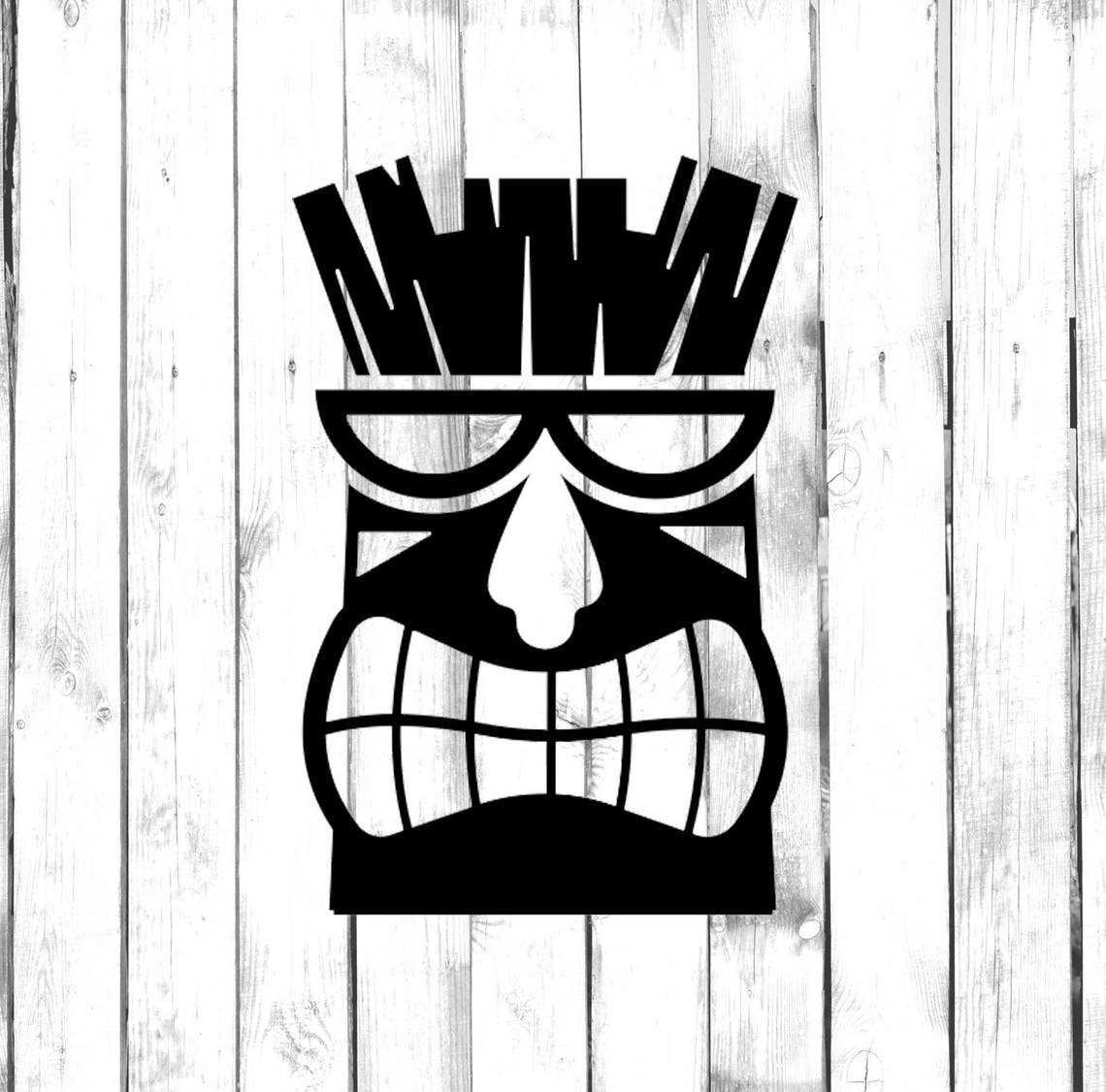 Crazy Tiki Man Dude With Sunglasses & Spikey Hair Di Cut - Etsy