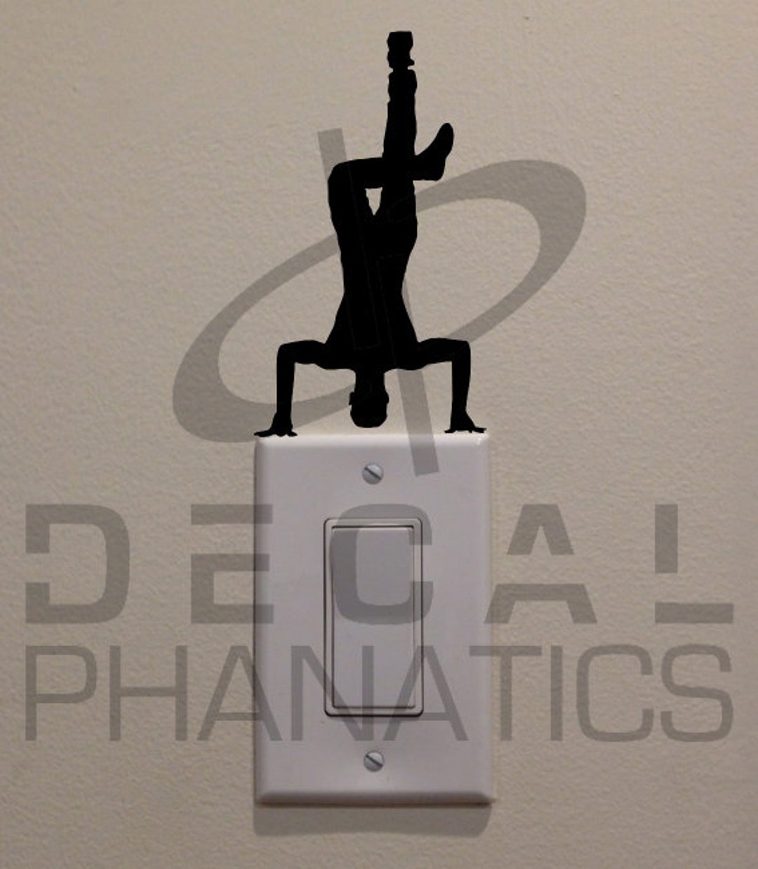 Hip Hop Dancer Headstand on Light Switch - Bedroom/home Decor Decal (3 ...