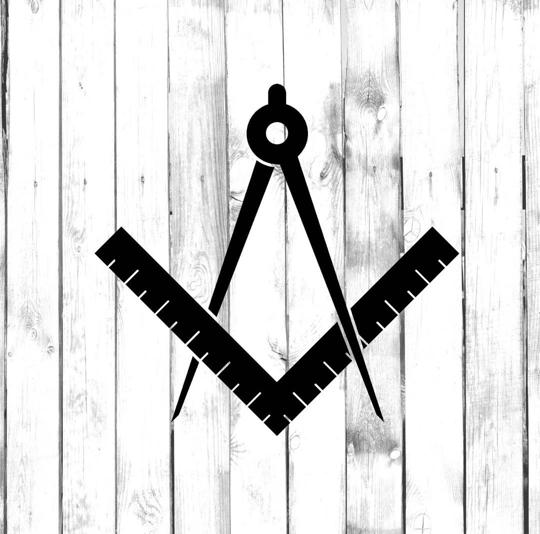 Compass and Square Decal - Drafter Architect Vinyl Decal - Di Cut Decal ...