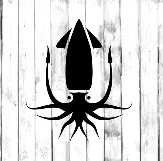 Staring Squid Di Cut Decal | Etsy