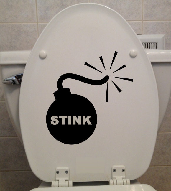 Stink Bomb - Toilet Seat Sticker - Car/truck/home/computer/bathroom ...