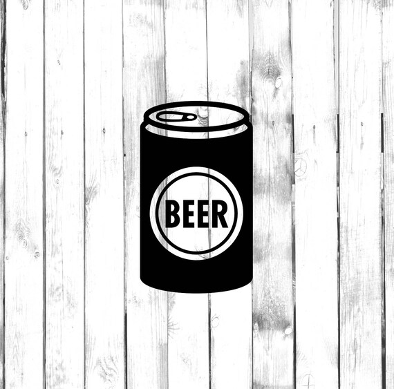 Beer Can Di Cut Decal | Etsy