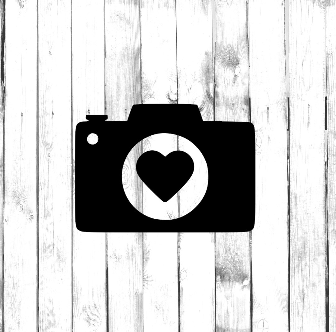 Heart Camera, Love Photography Decal - Di Cut Decal - Home/laptop ...