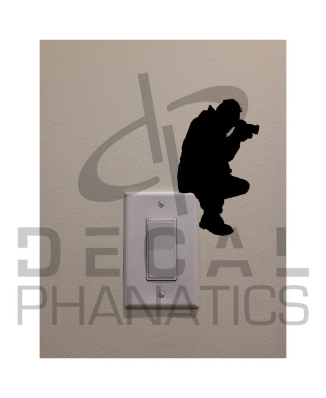 Large Man Photographer on Light Switch Decal 3wx5 H Bedroom/home Decor ...