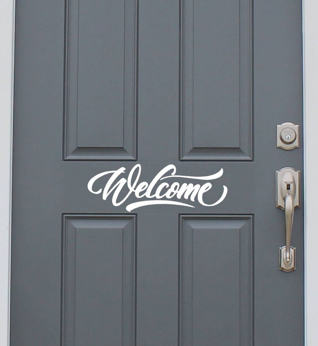 Welcome Front Door Decal Di Cut Decal Home/laptop/computer/truck/car ...