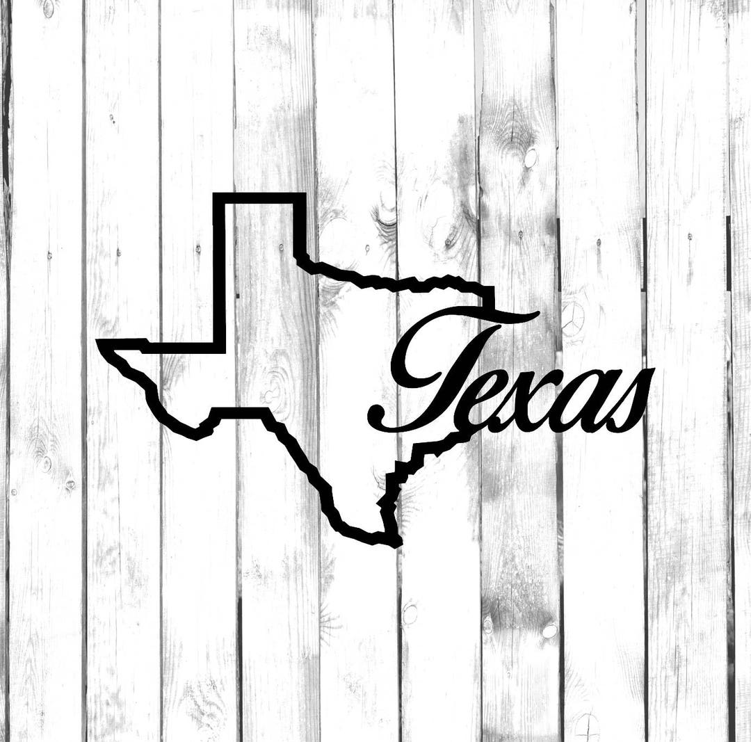 Texas State Outline With Texas - Car/truck/home/computer/laptop/phone ...