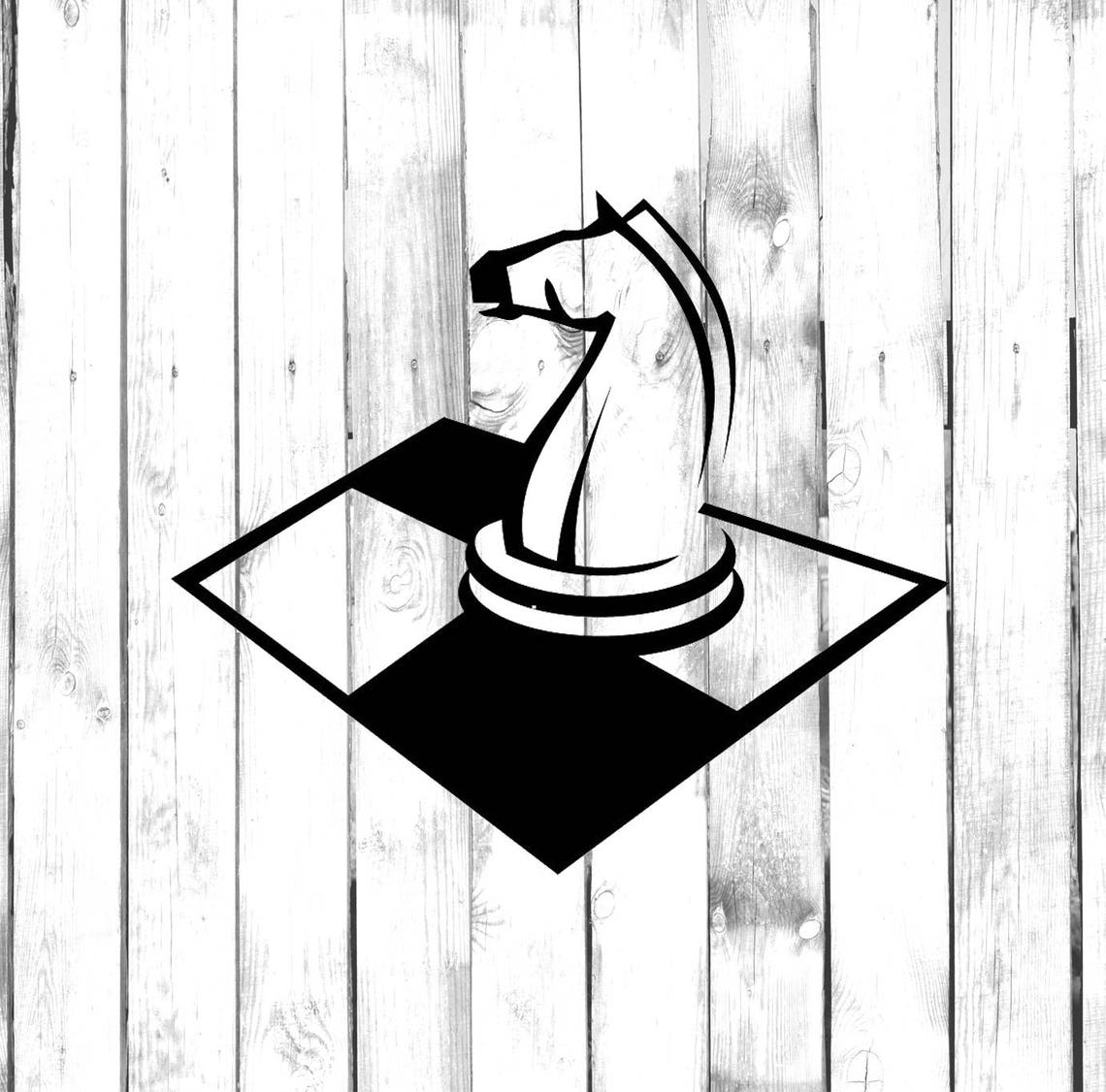 Knight Chess Piece Decal - Di Cut Decal - Home/laptop/computer/truck ...