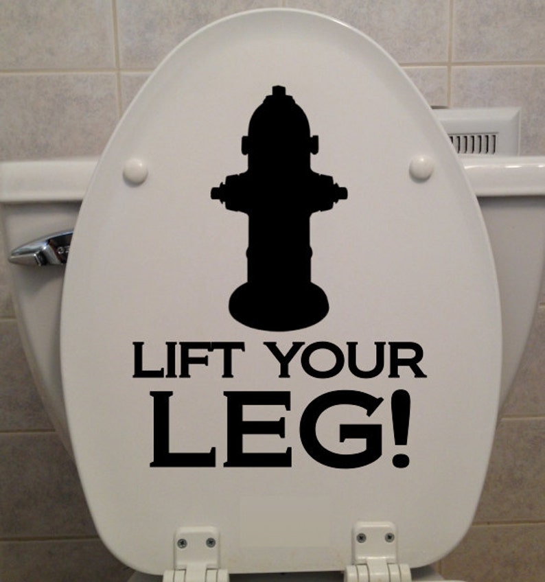 Lift Your Leg Fire Hydrant Toilet Seat Sticker - Etsy
