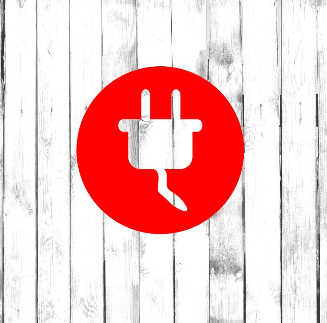 Power Plug Symbol Emblem Decal - Di Cut Decal - Home/laptop/computer ...