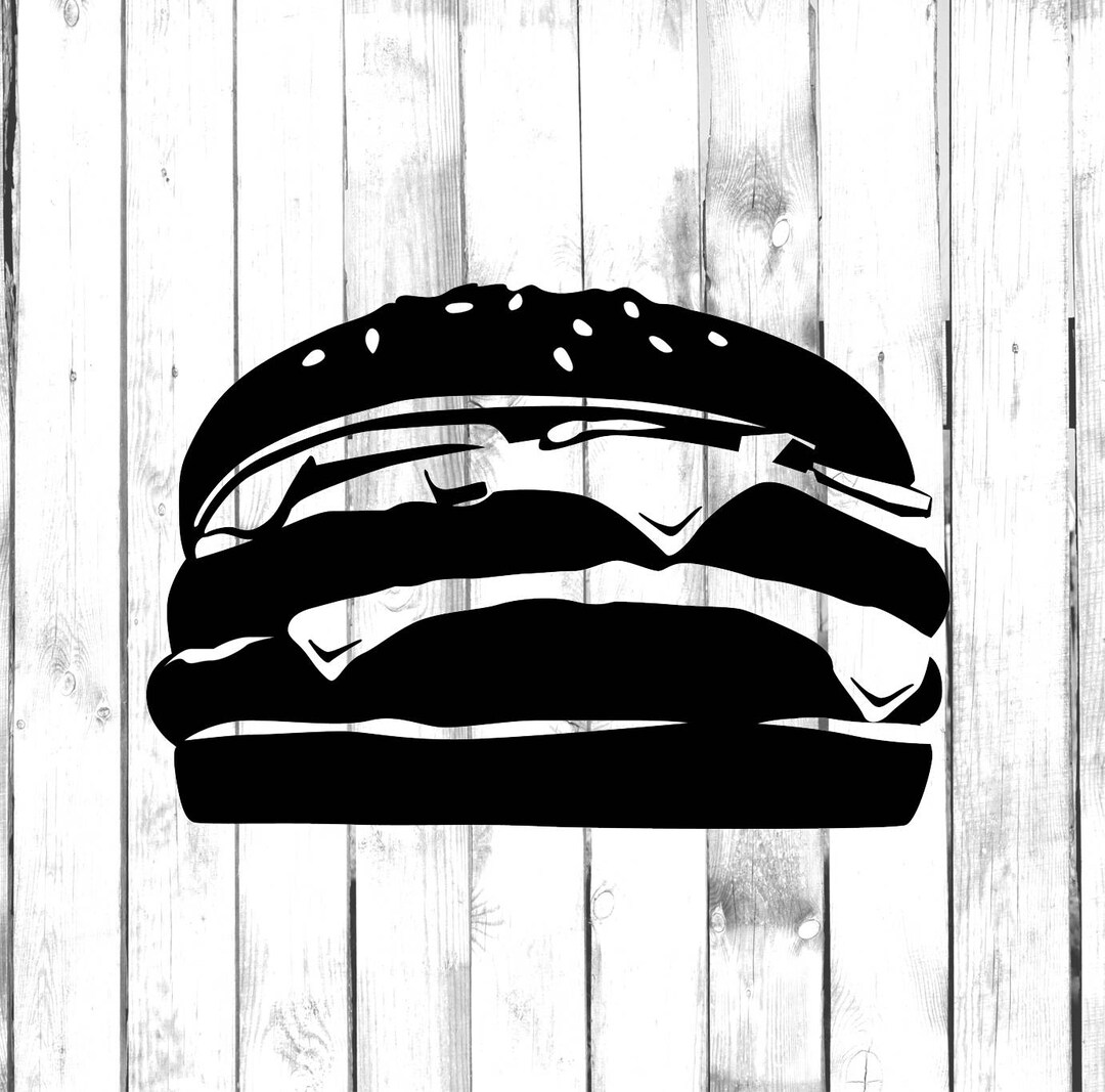 Double Stack Cheeseburger Di Cut Decal Home/laptop/computer/truck/car ...