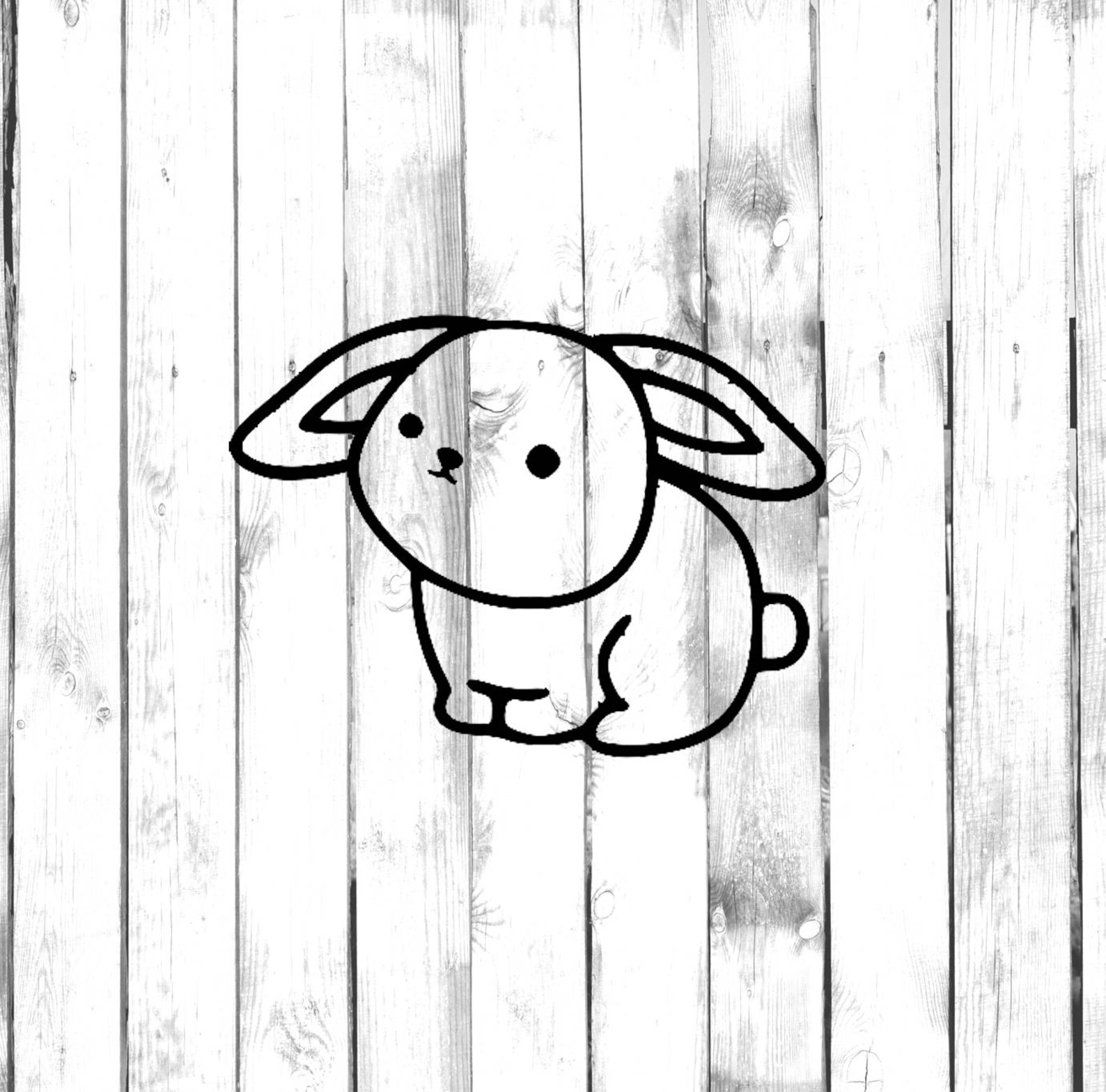 Baby Bunny Rabbit Floppy Eared Cartoon Di Cut Decal - Etsy