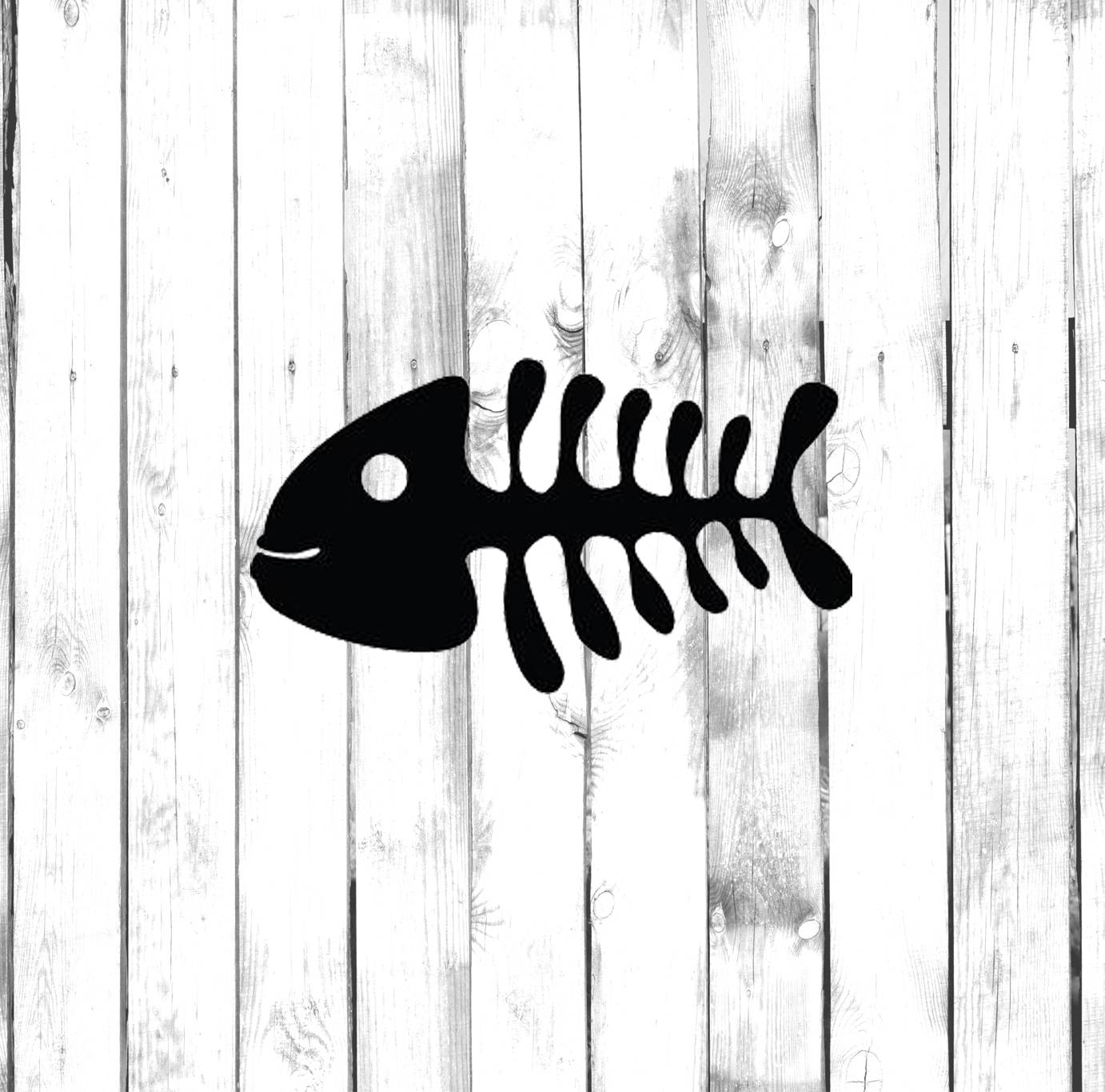 Fish Bones Decal Sticker Happy Fish Bones Di Cut Decal - Etsy UK