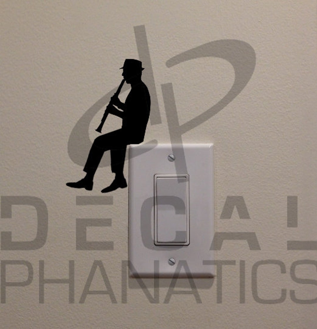 Man Playing Clarinet on Light Switch (6"x3.75") - Bedroom/home Decor ...