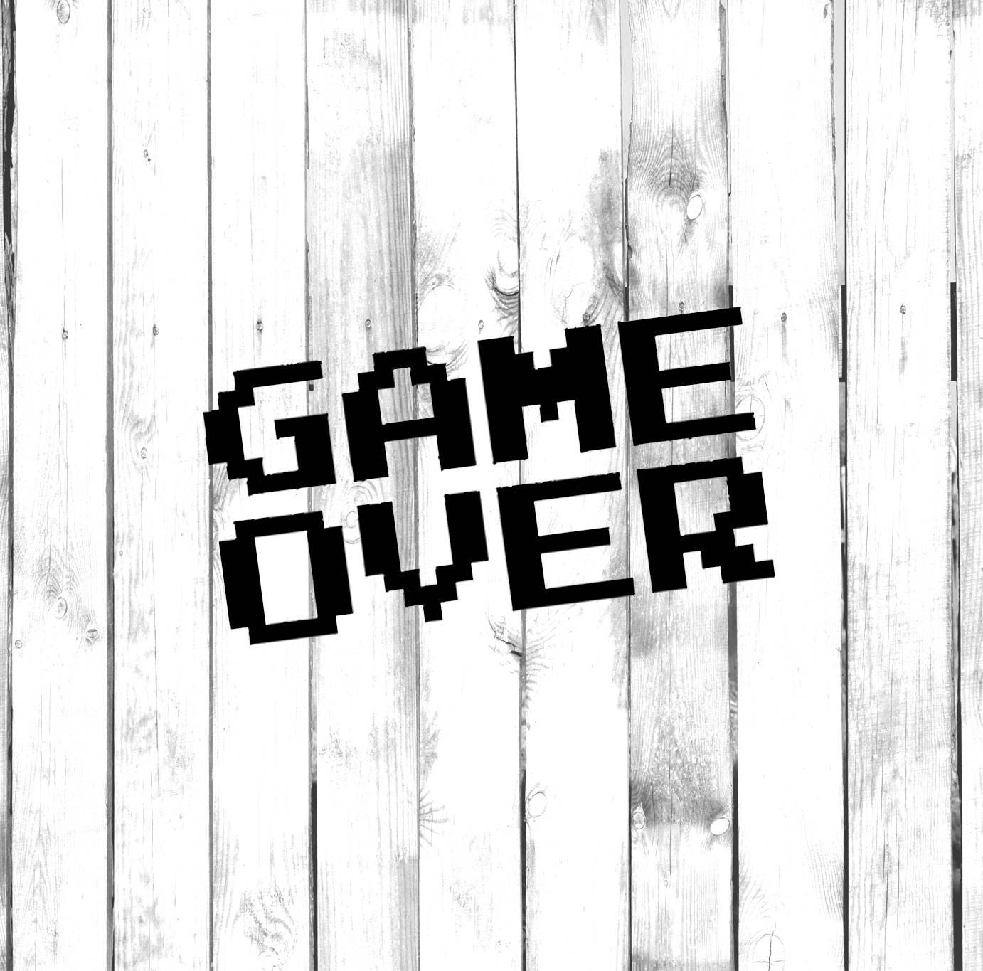 Game Over - 8bit Design - Di Cut Decal - Home/laptop/computer/truck/car ...