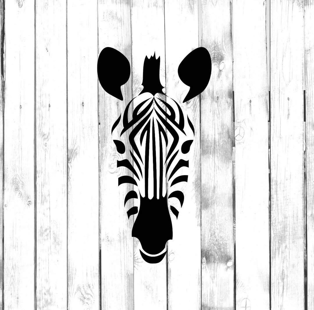 Zebra Head Front View Di Cut Decal Car/truck/home/laptop/computer/yeti ...