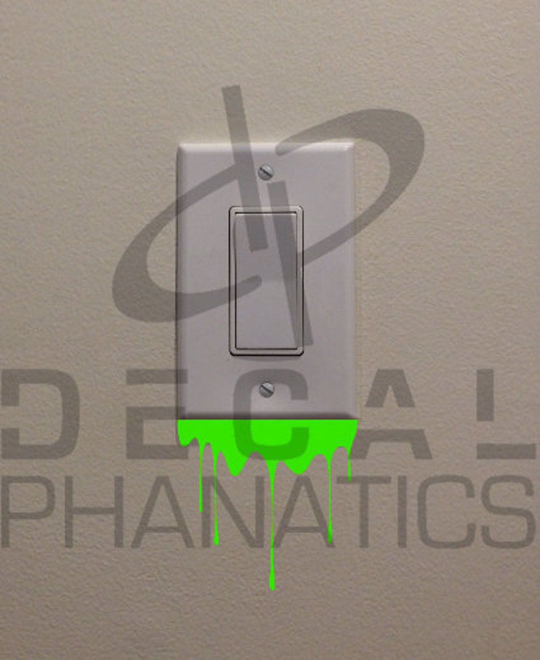 Green Slime Oozing Down Light Switch 3x3 Bedroom/home Decor Decal - Etsy
